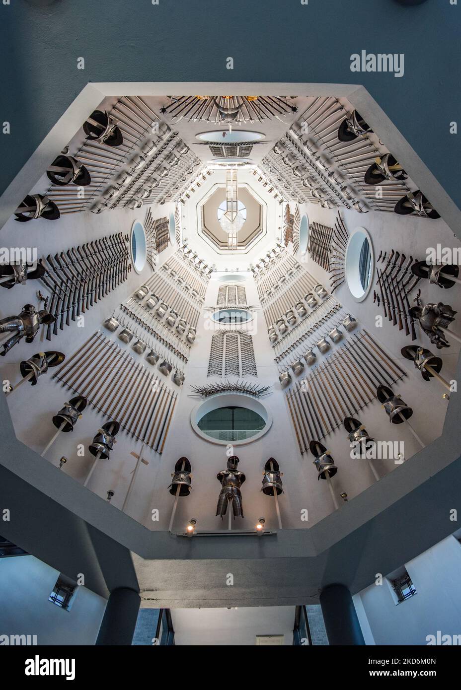 Looking up the main stairwell in the Hall of Steel.The Royal Armouries ...