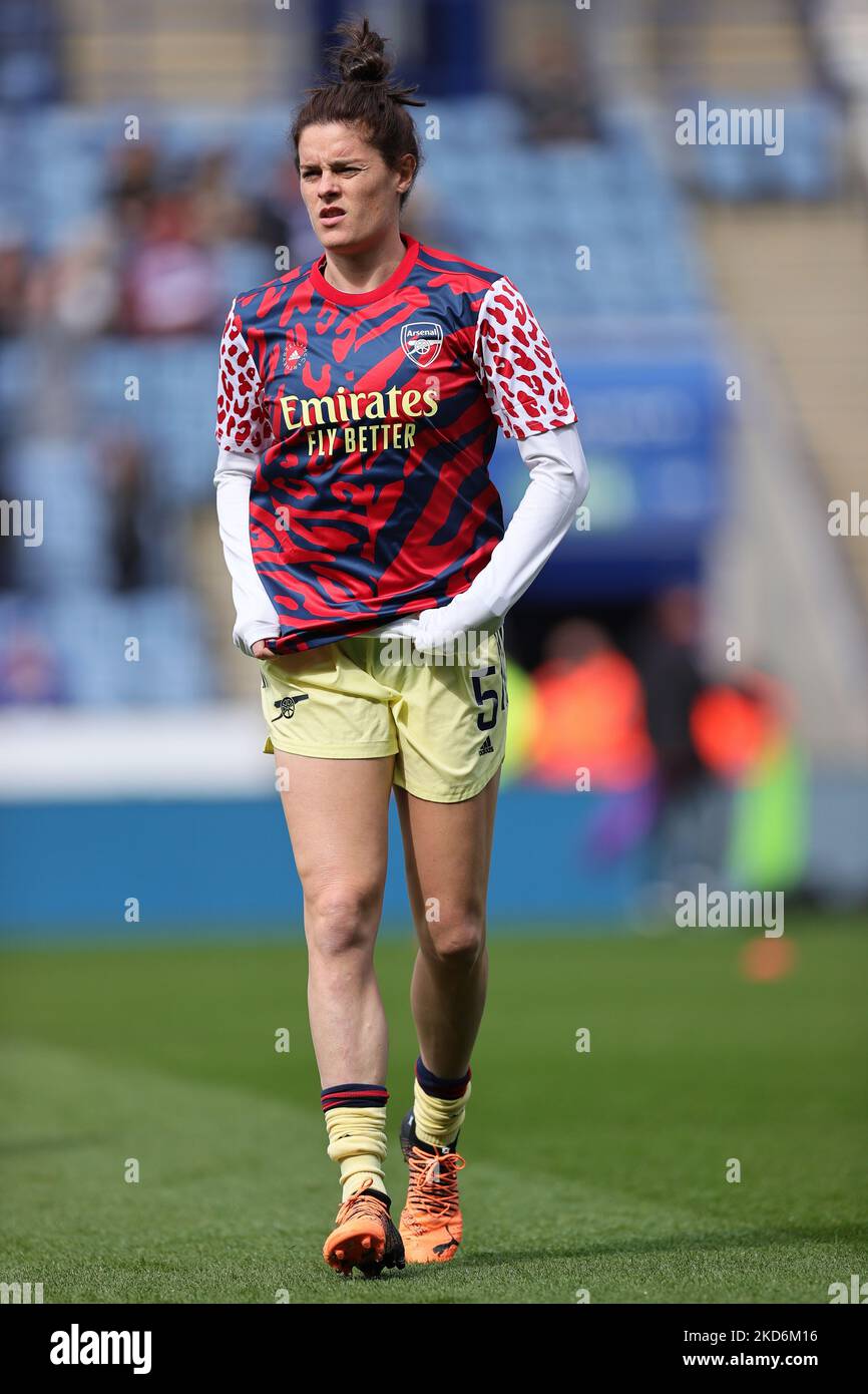 Jennifer Beattie of Arsenal warms up ahead of the Barclays FA Women's ...