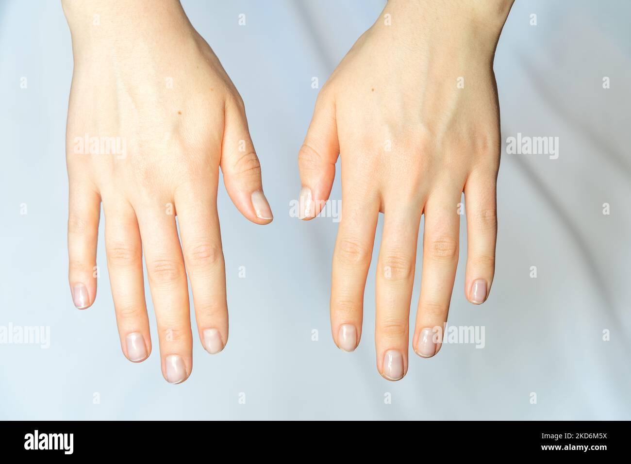 Female Hands in front of white background Stock Photo - Alamy