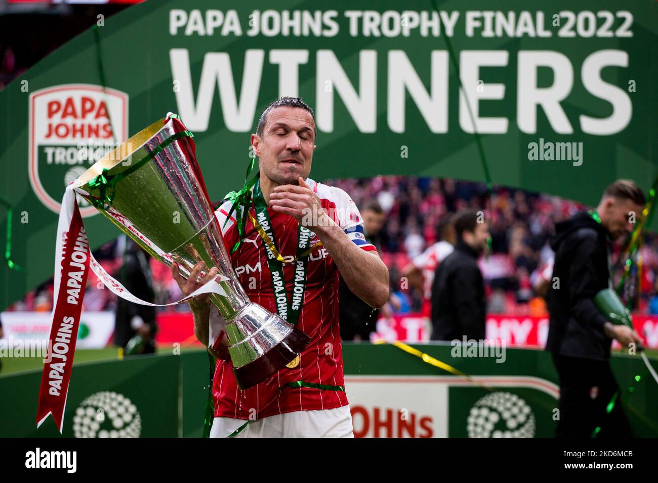 Rotherham United celebrates after win during the Papa John Trophy Final ...