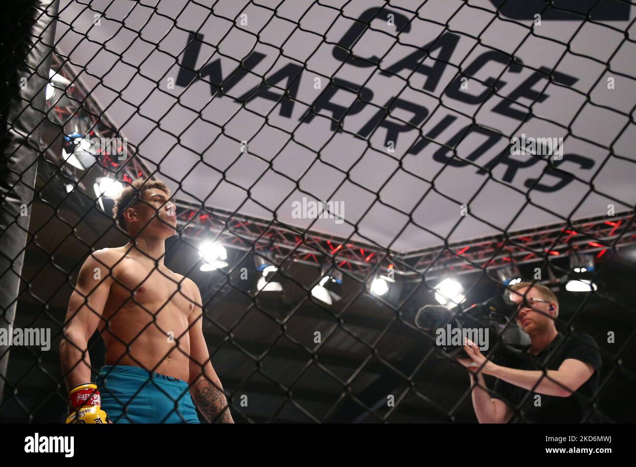 Liam Molloy pictured prior to his featherweight bout against Ben Rees ...