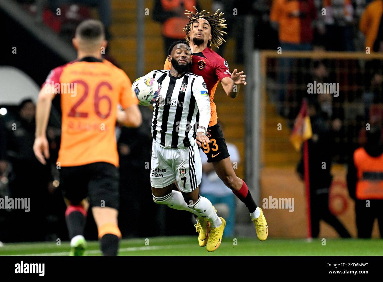 ISTANBUL - (lr) Georges Kevin NKoudou of Besiktas JK, Sacha Boey or ...