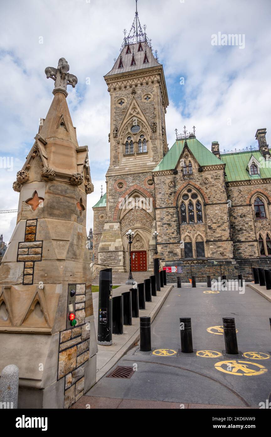 Ottawa, Ontario - October 20, 2022: View of the East Block on ...