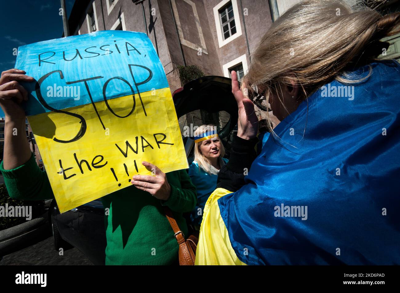 People take part in a protest against war and demanding peace in ...