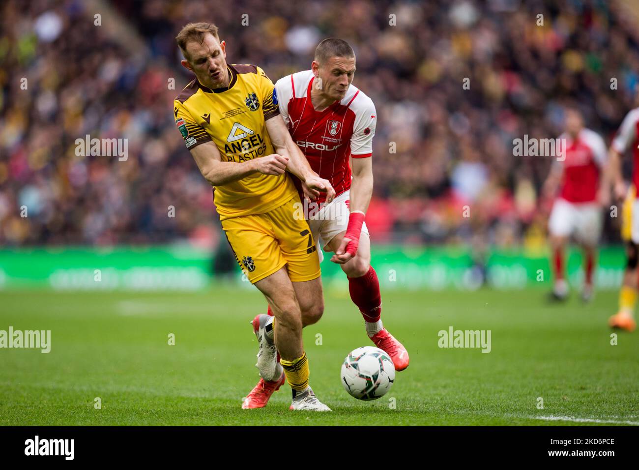 Ben Wiles of Rotherham United gestures during the Papa John Trophy ...