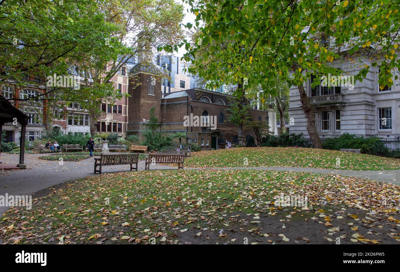 The famous Postmans Park opposite the former King Edward Building in ...