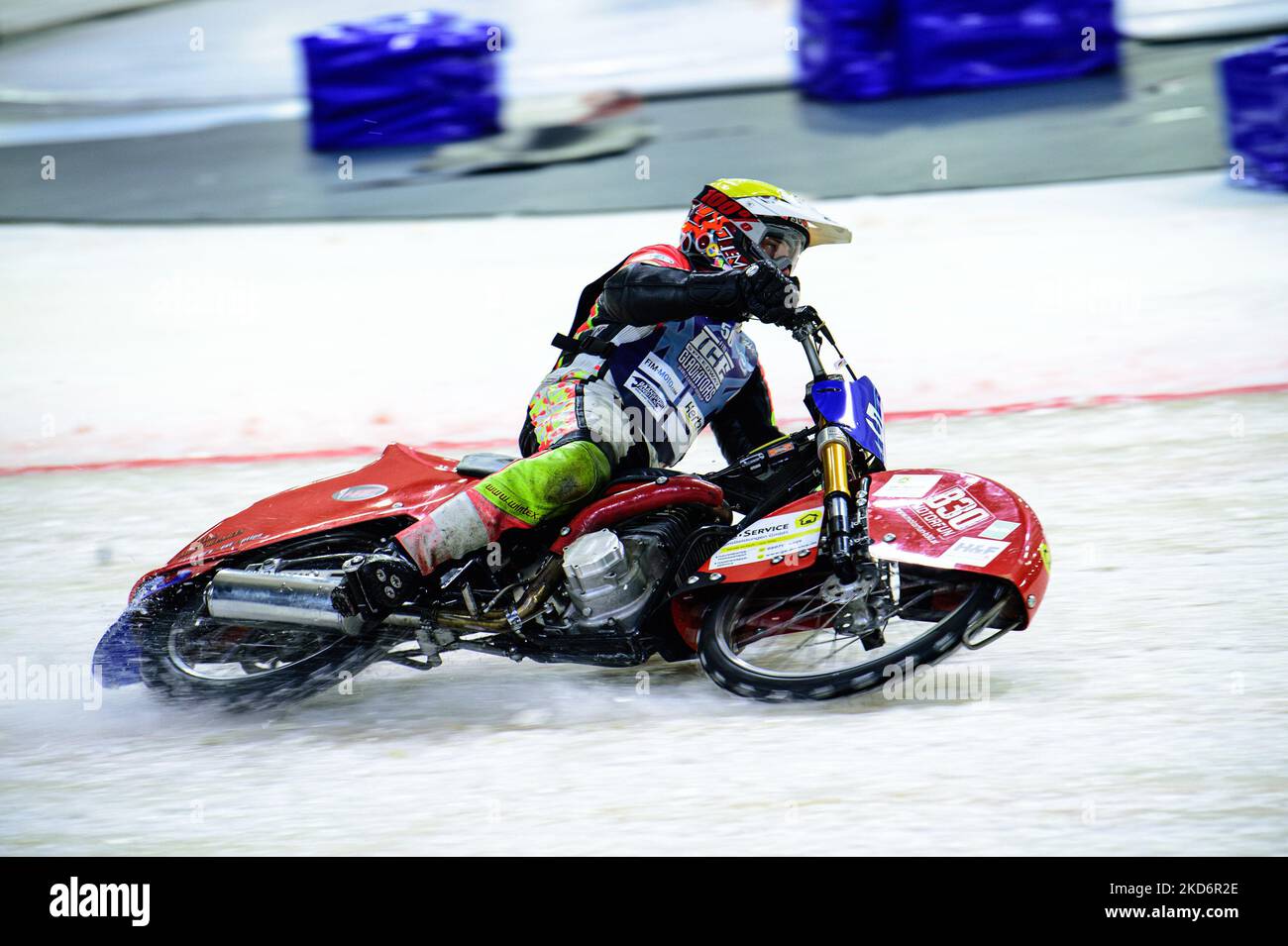 Harald Simon (50) in action during the FIM Ice Speedway Gladiators ...