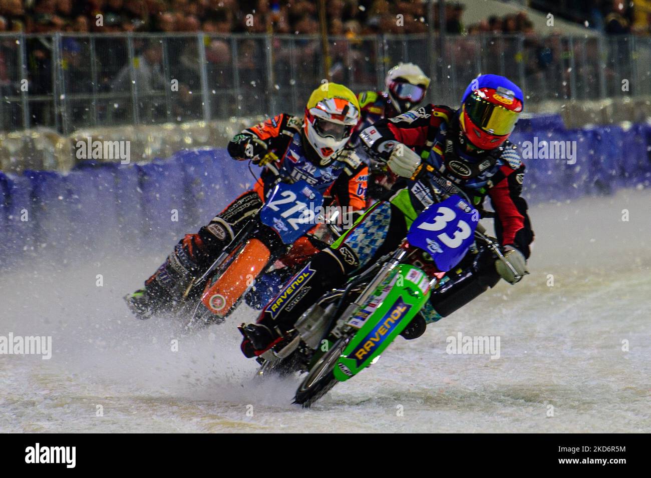 Johann Weber (33) leads Lukas Hutla (212) (Yellow) and Jasper Iwema ...