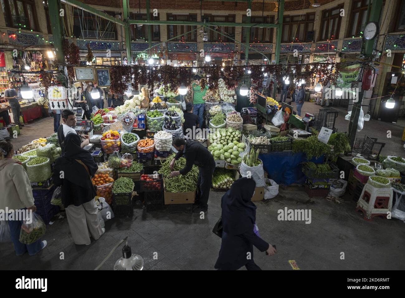A view of the Tajrish traditional bazaar (Market) near a holy shrine in ...