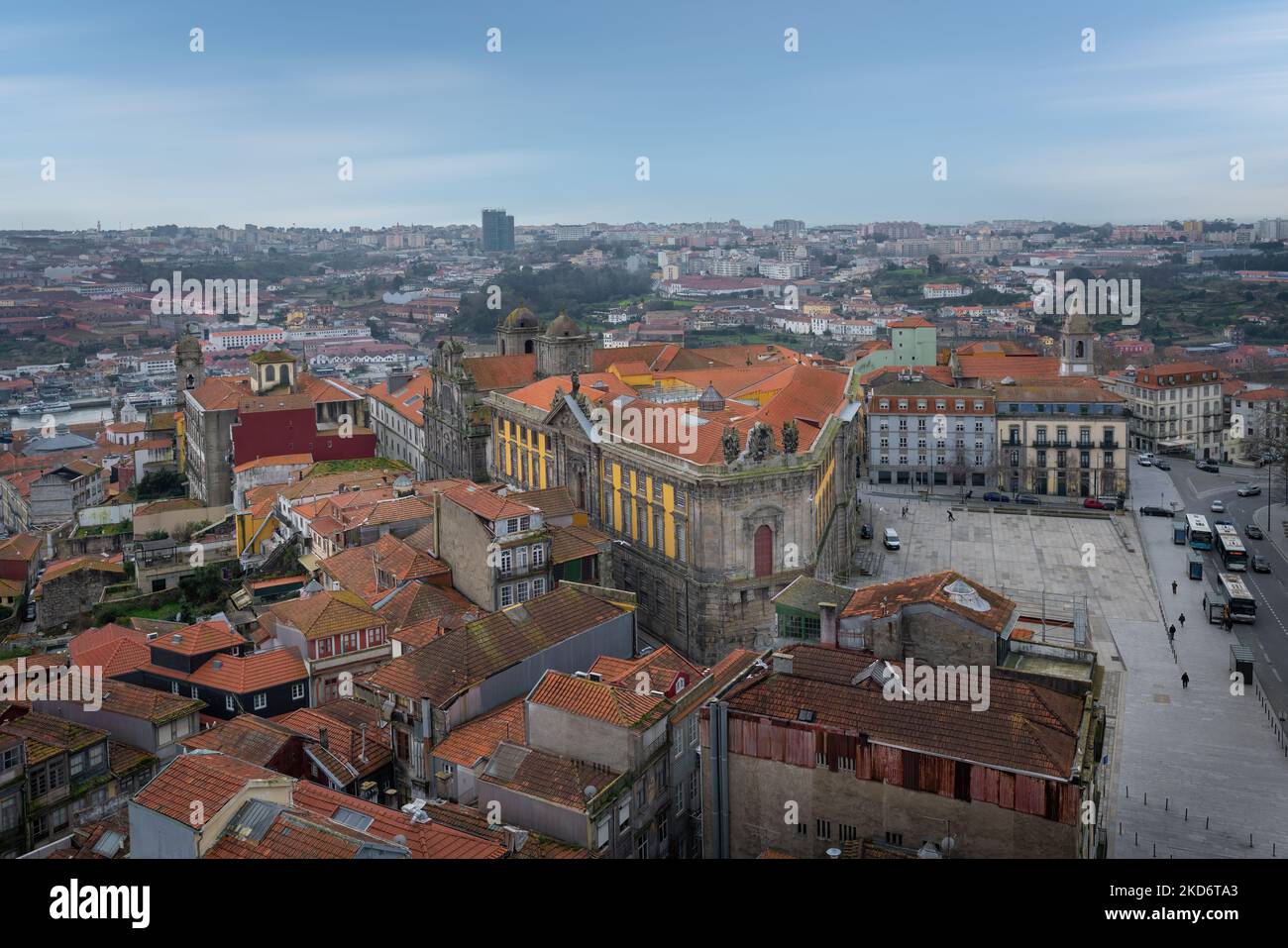 Aerial view of Porto City with Amor de Perdicao Square - Porto ...