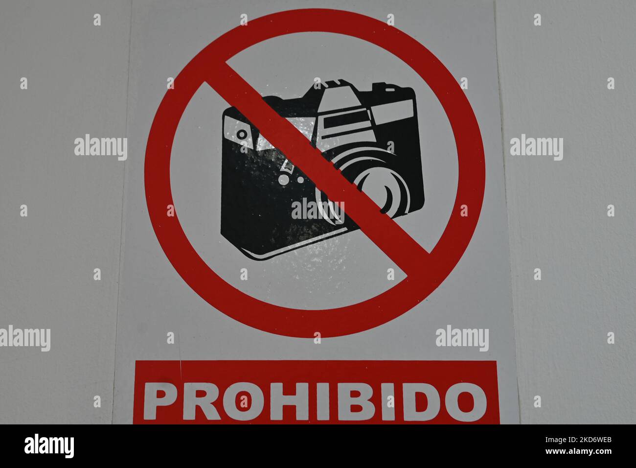 Photography Prohibited sign. On Monday, 04 April, 2022, in Lima, Peru ...