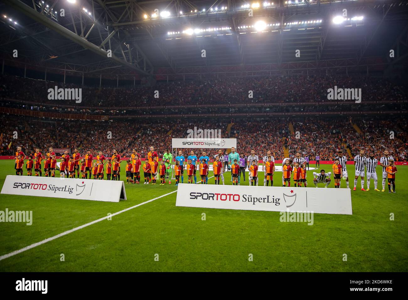 ISTANBUL, TURKEY - NOVEMBER 5: lineup of both teams during the Turkish ...