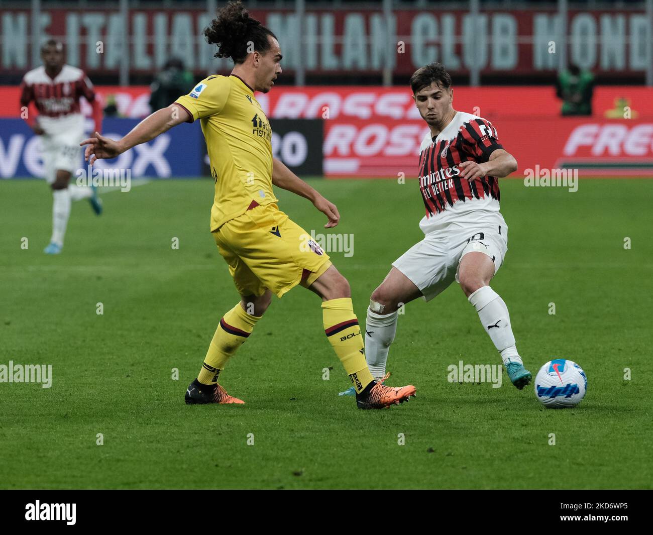 Brahim Díaz during the Serie A match between Milan v Bologna, in Milan ...