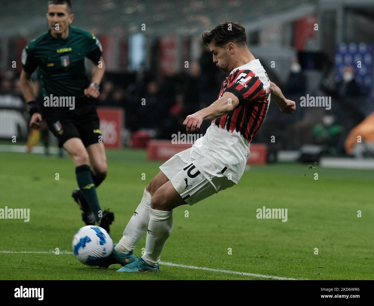 Brahim Díaz during the Serie A match between Milan v Bologna, in Milan ...