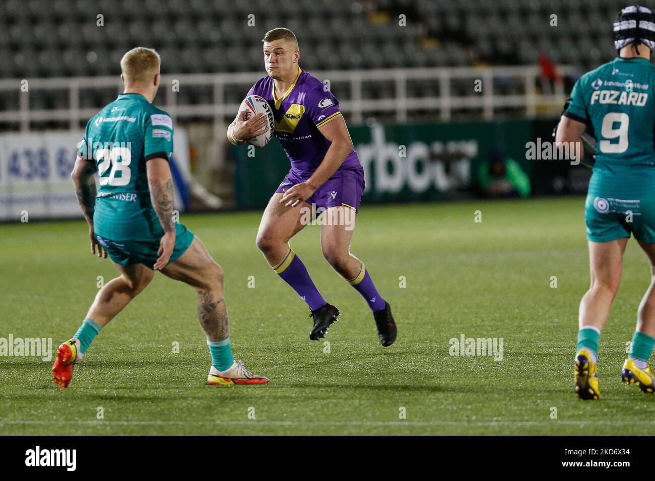 Connor Bailey of Newcastle Thunder takes on Danny Addy of Widnes ...