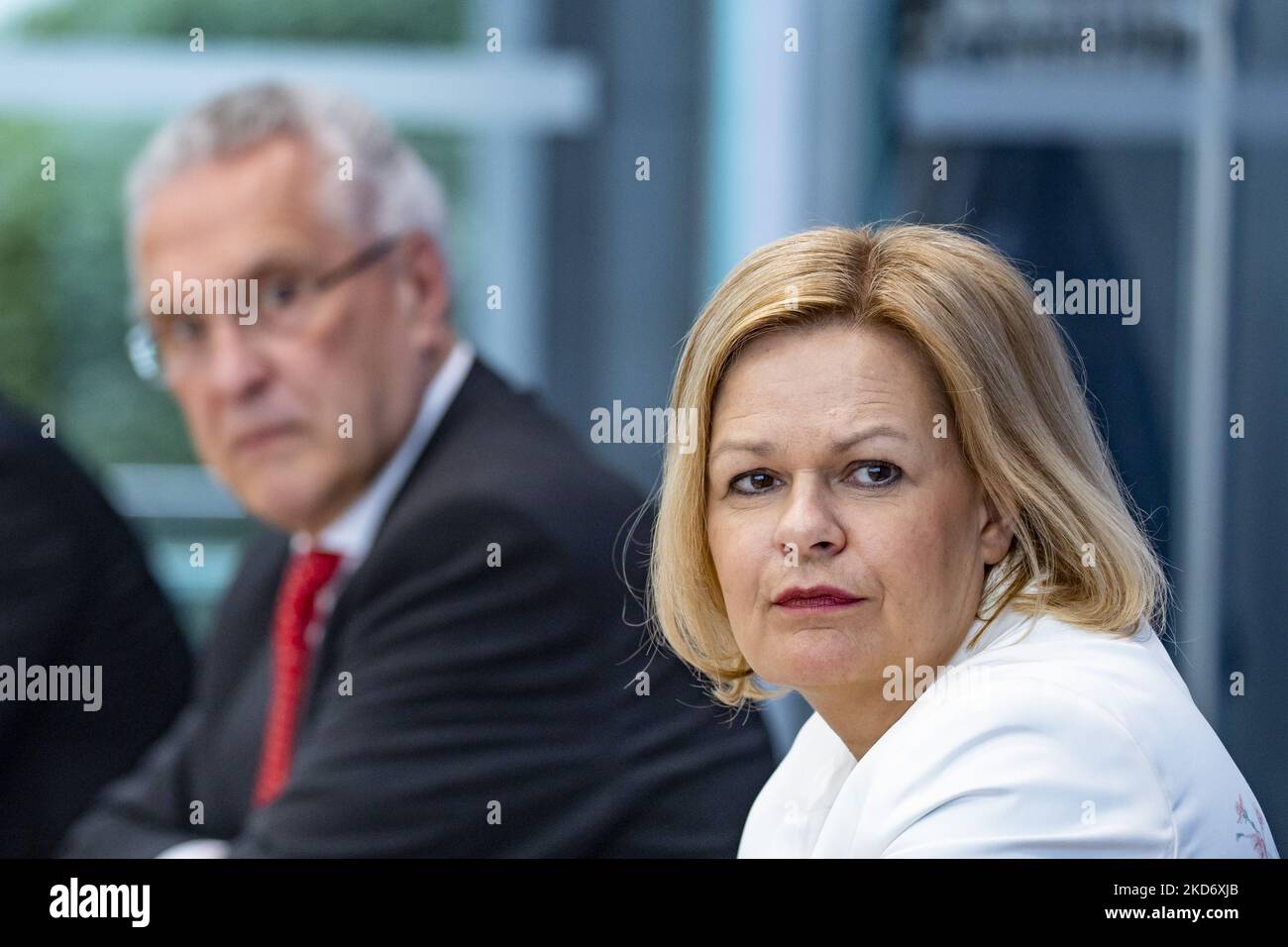 (L-R) Interior Minister of Bavaria and current President of the Federal ...