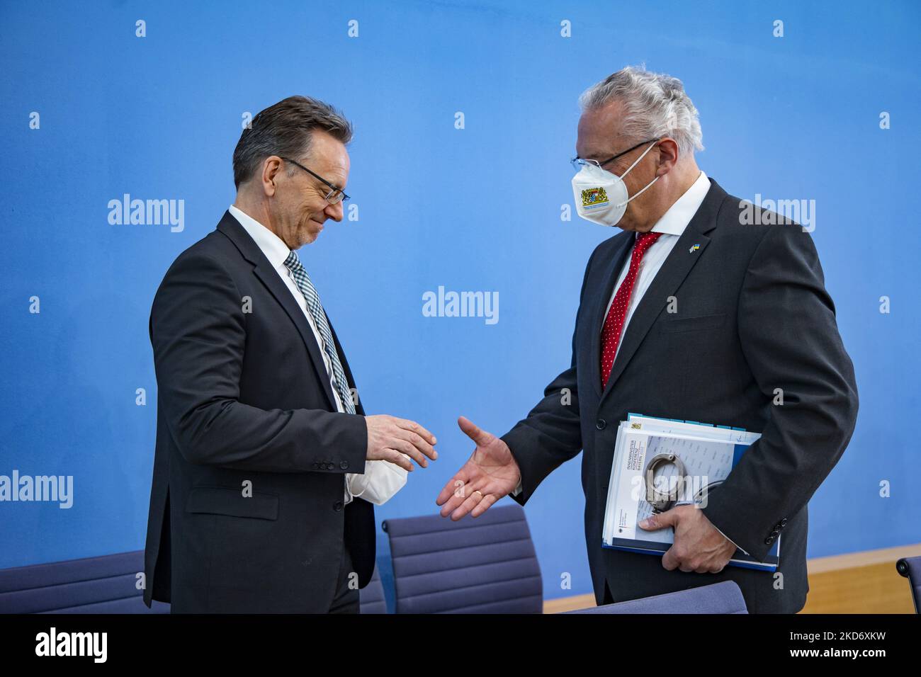 President Of Germany s Federal Criminal Office Holger Muench L And president-of-germany-s-federal-criminal-office-holger-muench-l-and