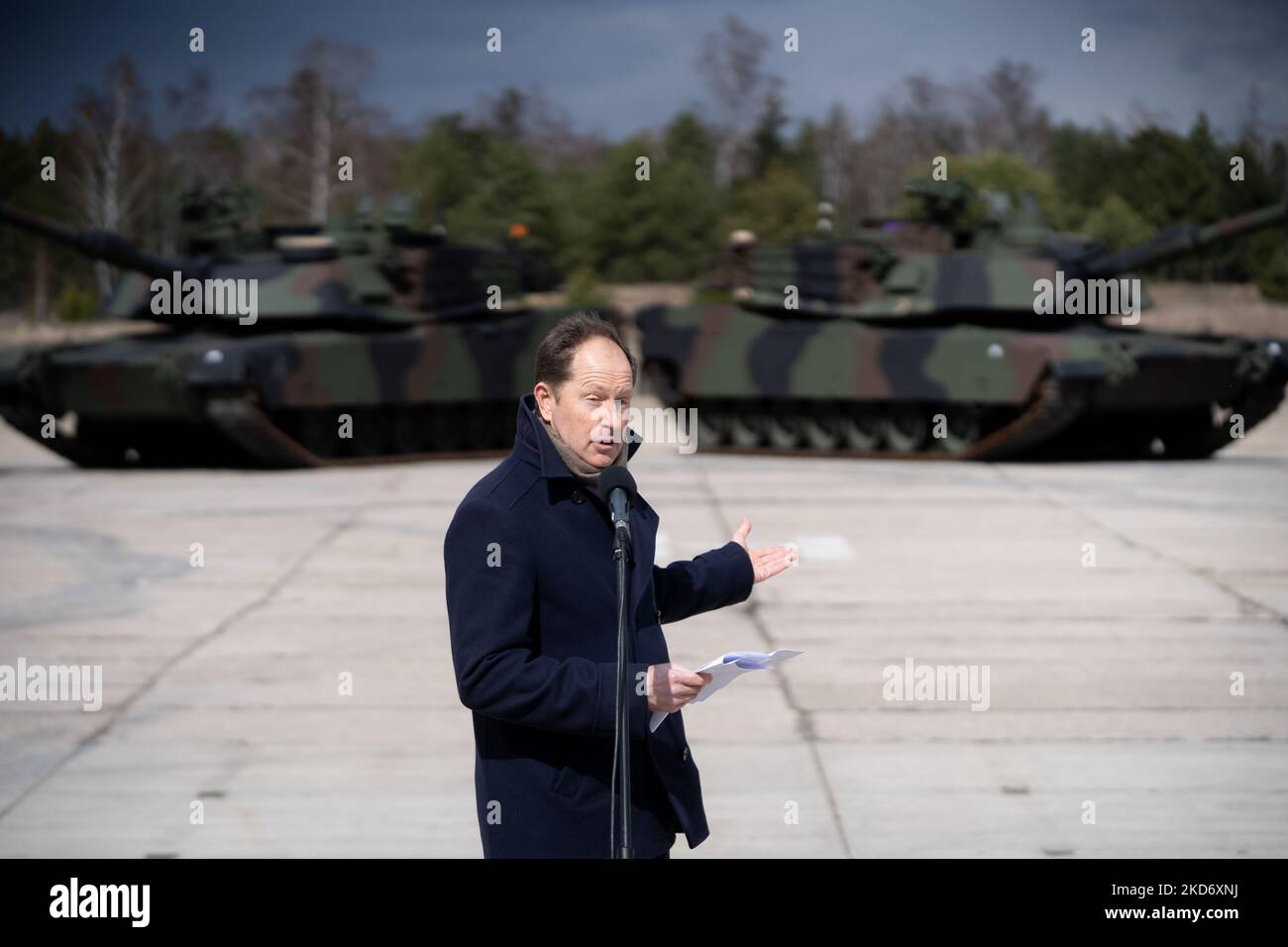 US Ambassador to Poland Mark Brzezinski during the ceremony of signing ...