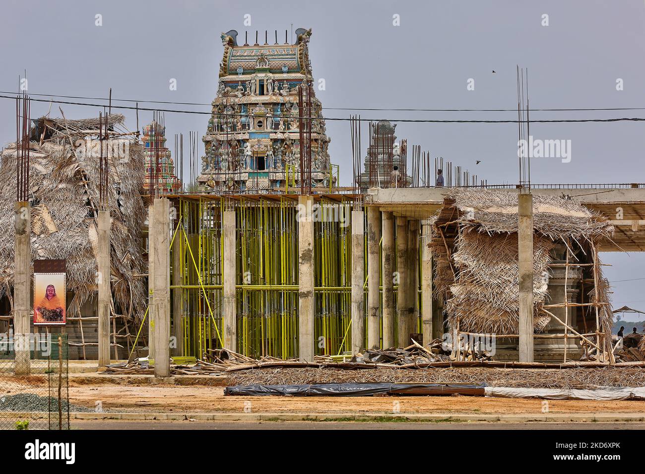 Reconstruction and rebuilding of the Vattappalai Kannakki Amman Temple ...