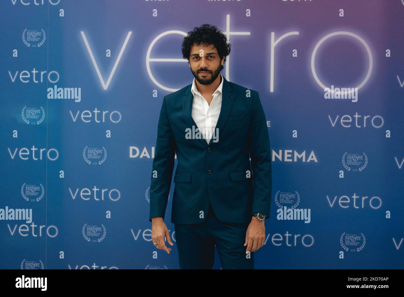 Marouane Zotti attends the photocall of the movie "Vetro" on April 06, 2022 in Rome, Italy ...