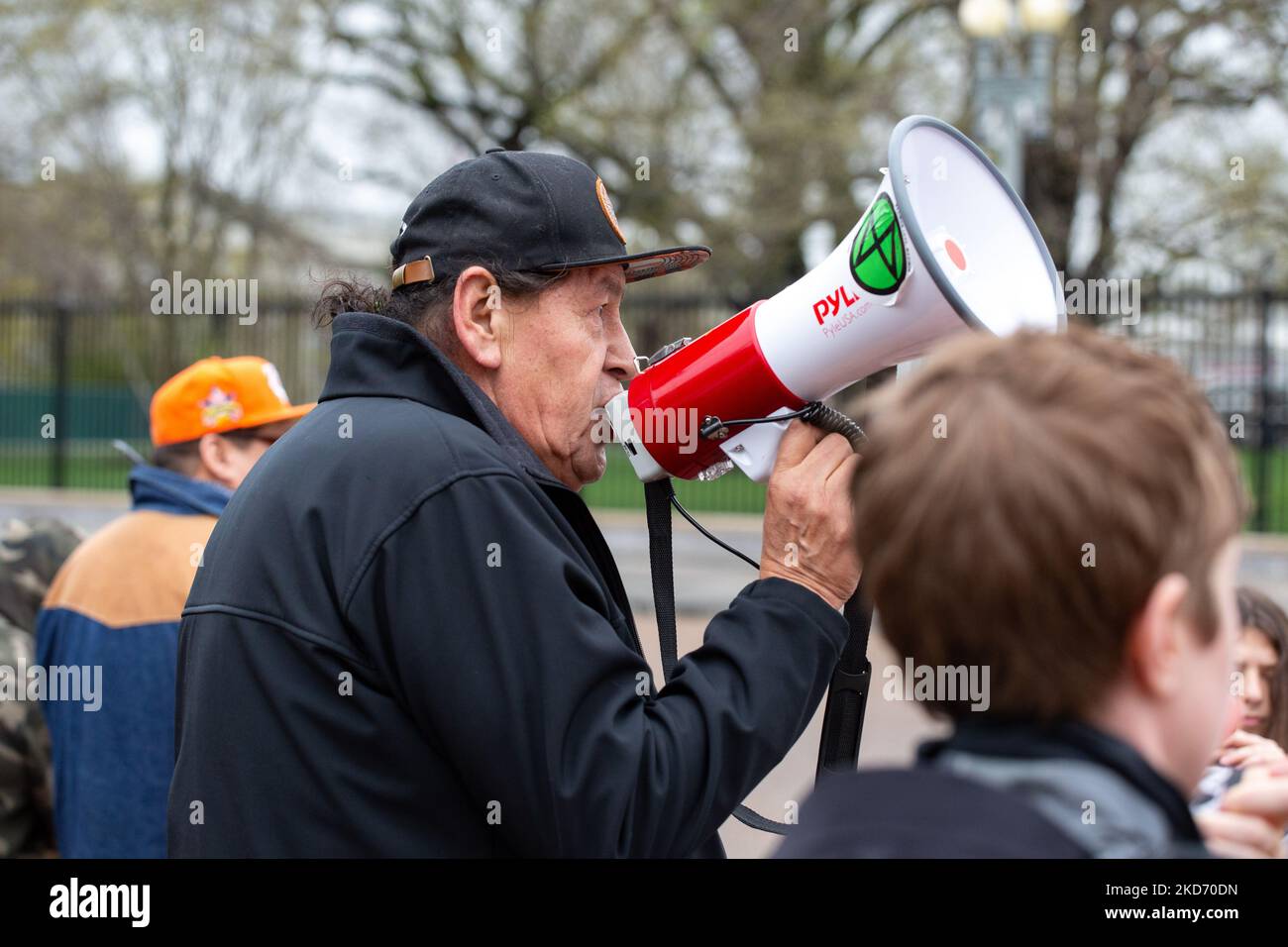 Climate change rally bullhorn hi-res stock photography and images - Alamy