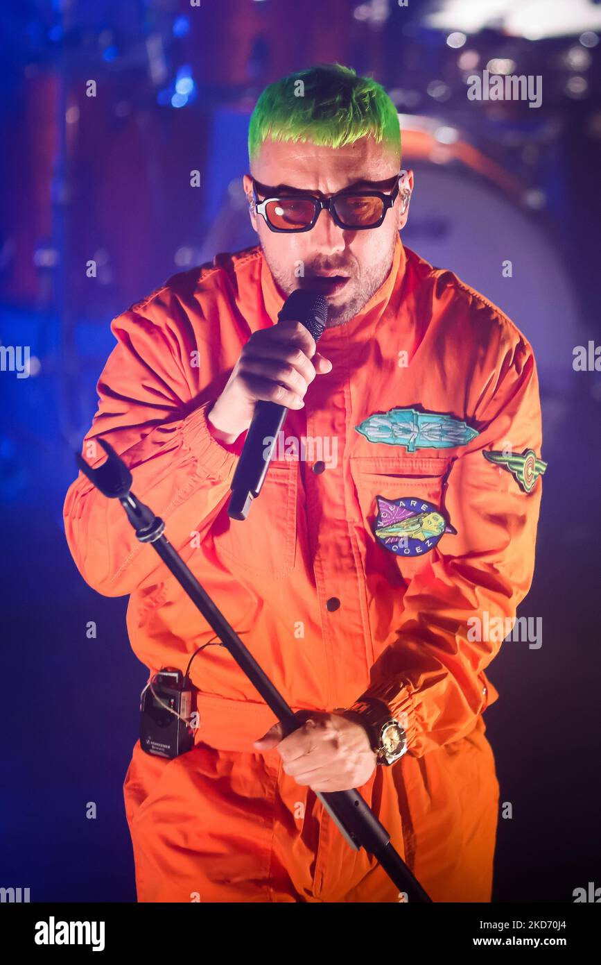 Coez performs live at Magazzini Generali on April 04, 2022 in Milan ...