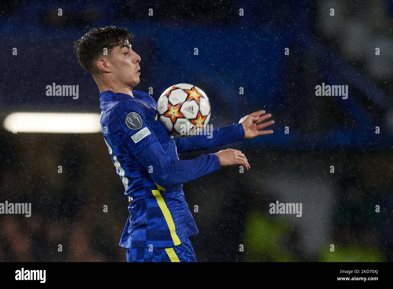 Kai Havertz of Chelsea controls the ball during the UEFA Champions ...