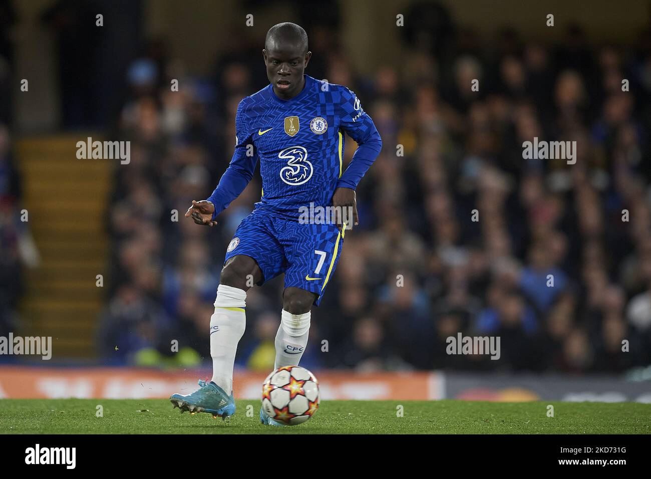 N'Golo Kante of Chelsea does passed during the UEFA Champions League ...