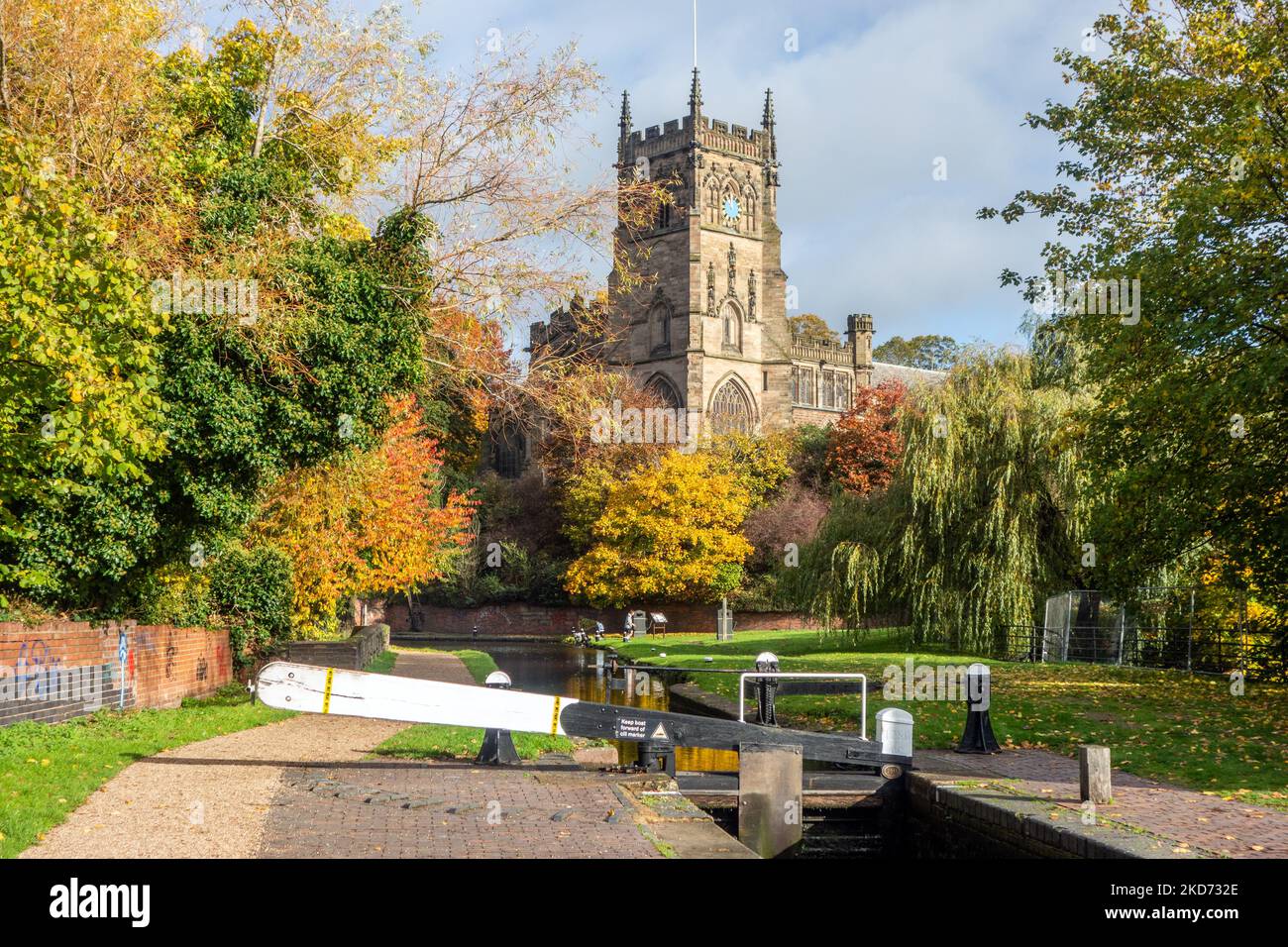 The Staffordshire and Worcester canal by St Mary's and all Saints ...