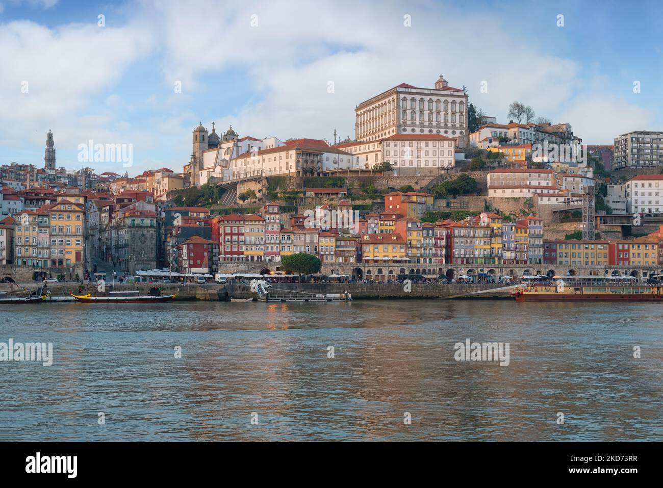 Porto Skyline and Douro River with Clerigos Tower, Se do Porto ...