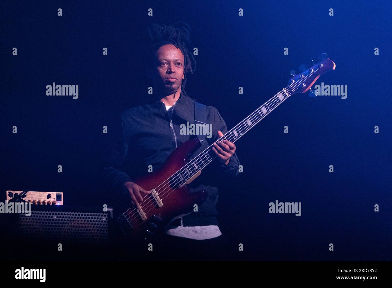 Bass player in Cory Wong 2022 European tour during the Music Concert ...