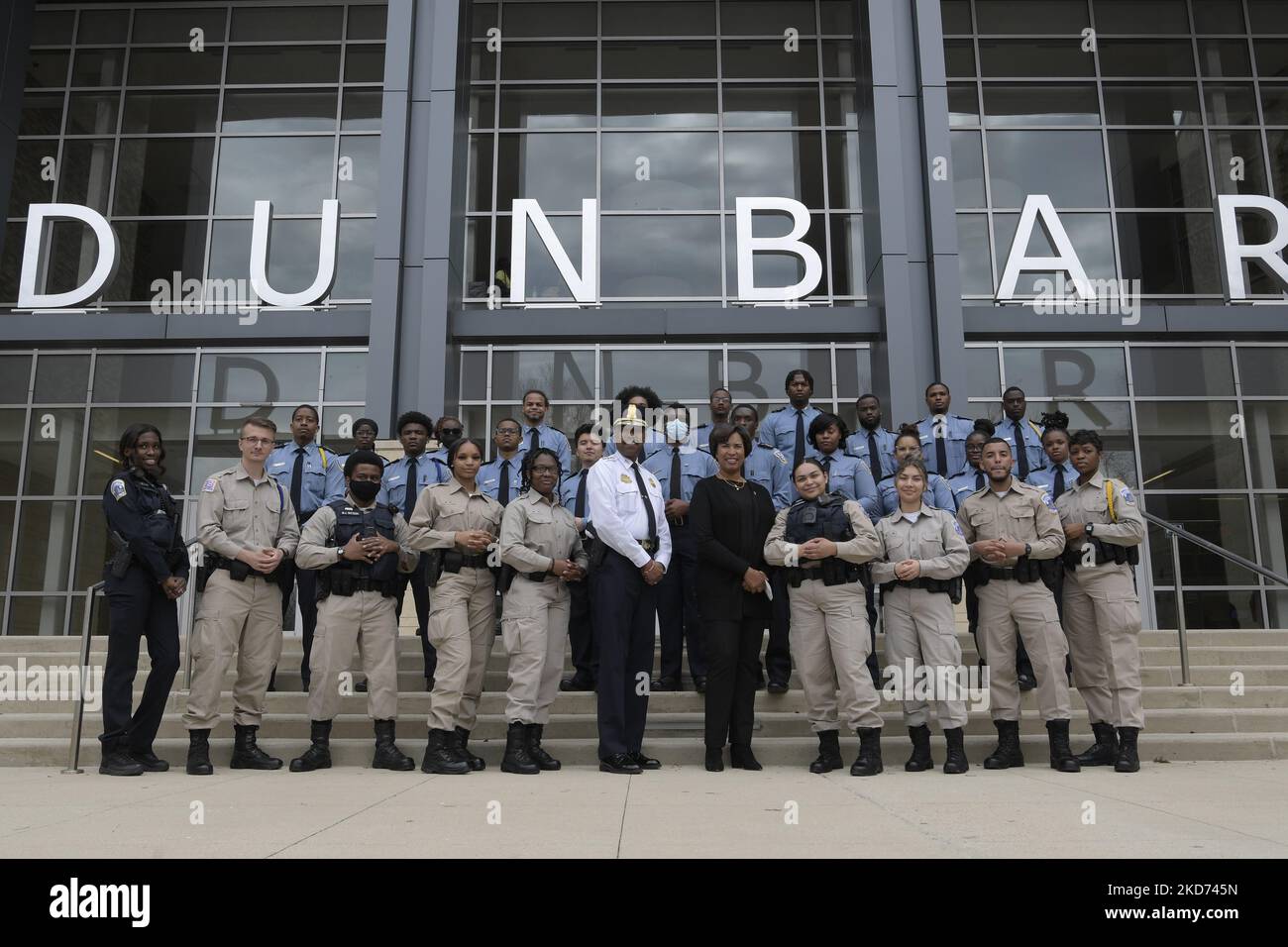 DC Mayor Muriel Bowser and MPD Chief Robert Contee during a 42 resident ...