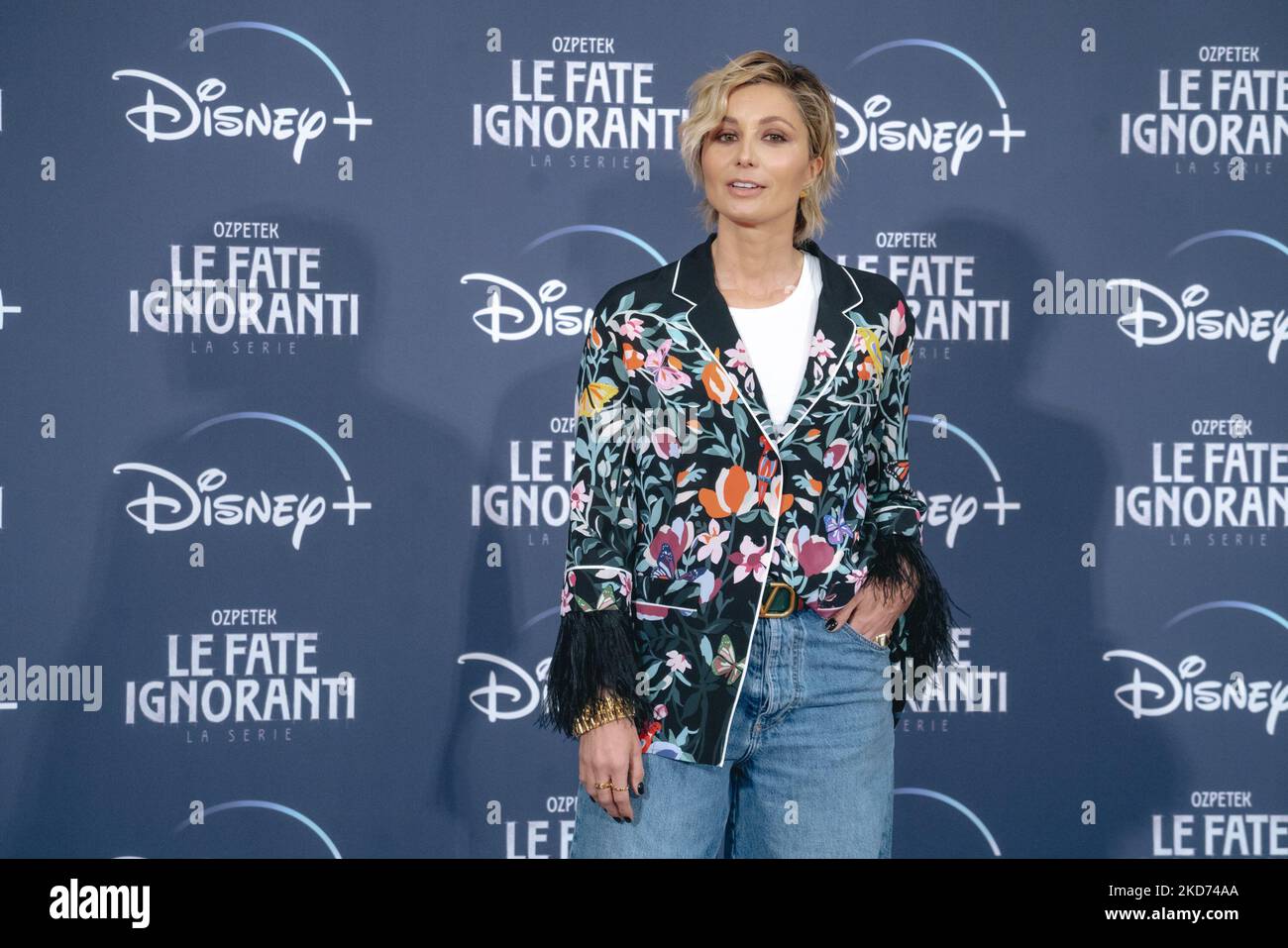 Anna Ferzetti attends the photocall of the tv series "Le Fate Ignoranti ...