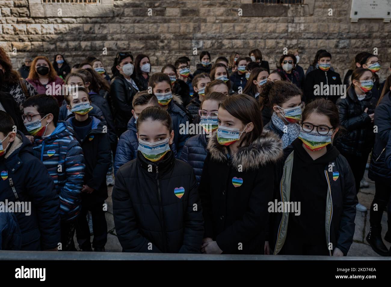 Primary school pupils forming part of the choir before the procession ...