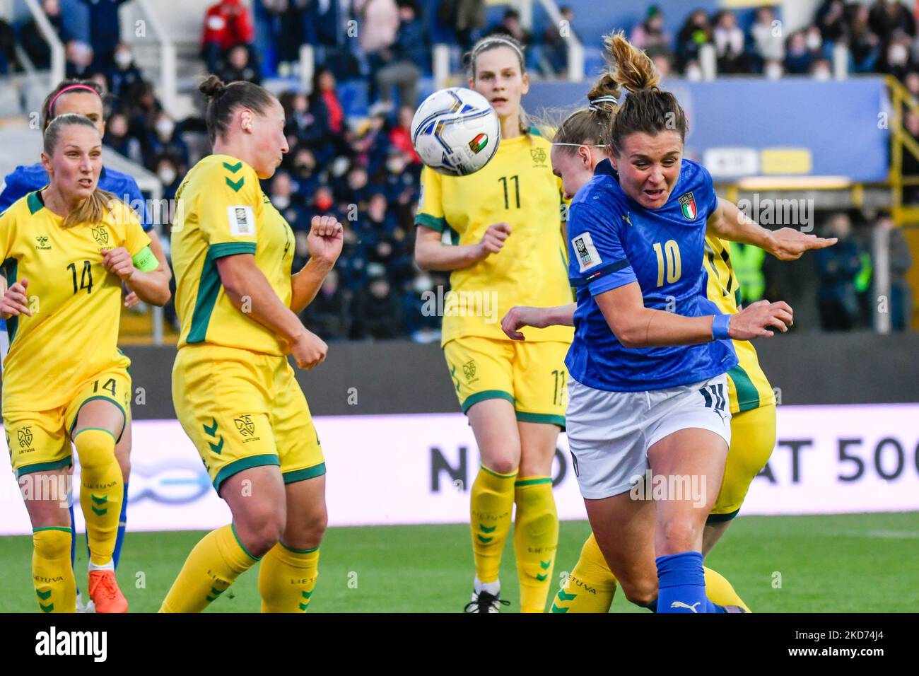 header of Cristiana Girelli (Italy) during the FIFA World Cup 2023 ...