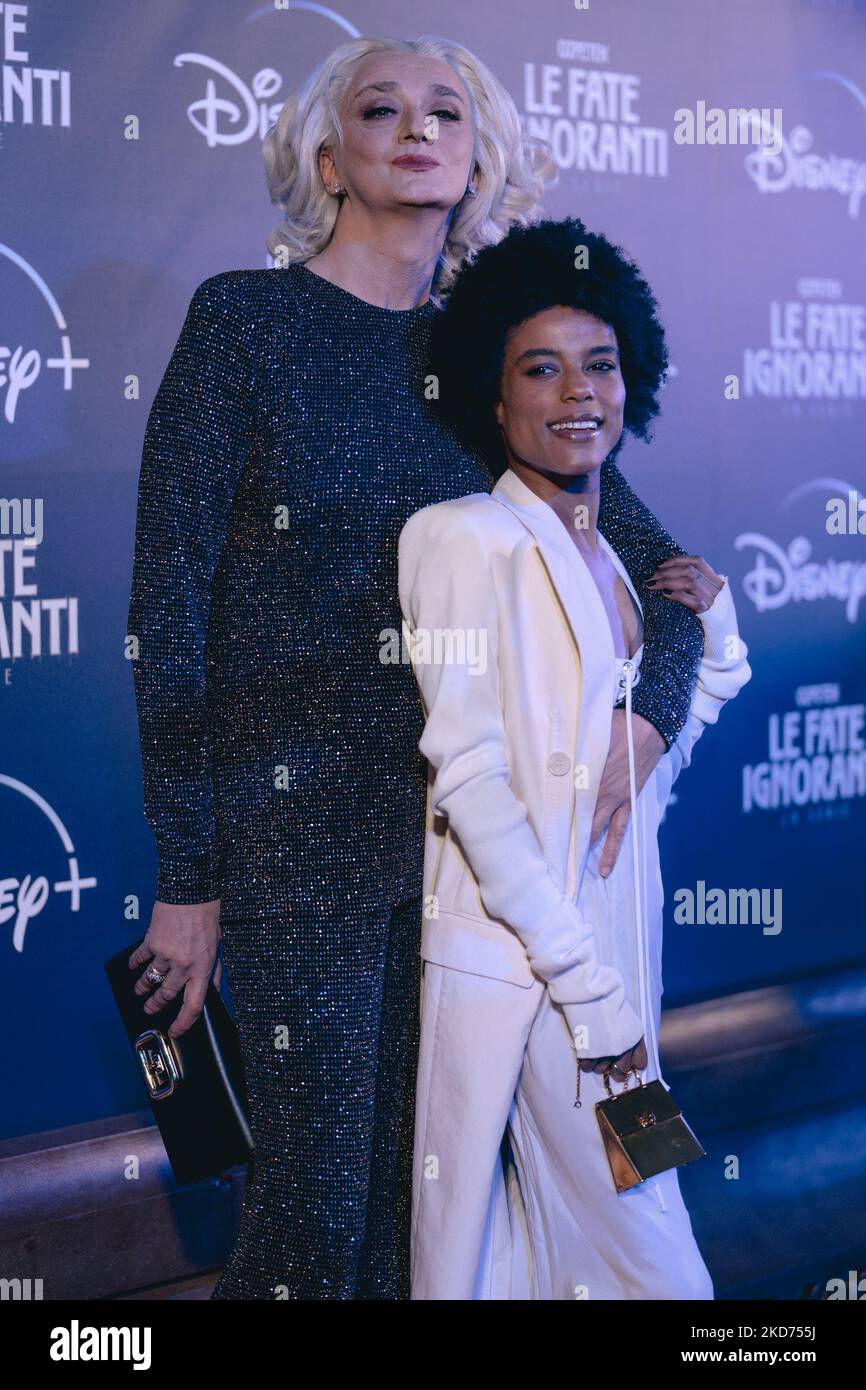 Drusilla Foer and Lorena Cesarini attends the red carpet of the tv ... Drusilla Foer and Lorena Cesarini attends the red carpet of the tv ...