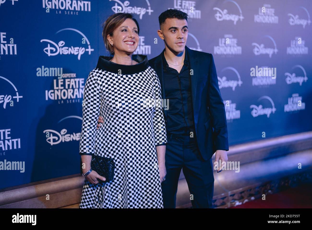 Carla Signoris attends the red carpet of the tv series "Le Fate ...