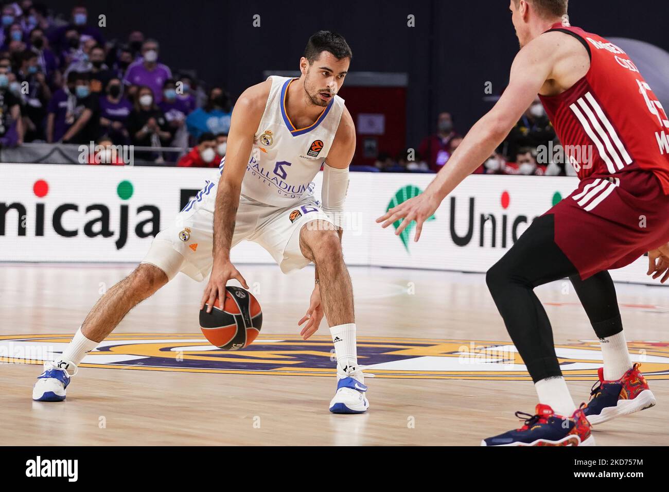 Alberto Abalde of Real Madrid in action during the Turkish Airlines EuroLeague match between ...