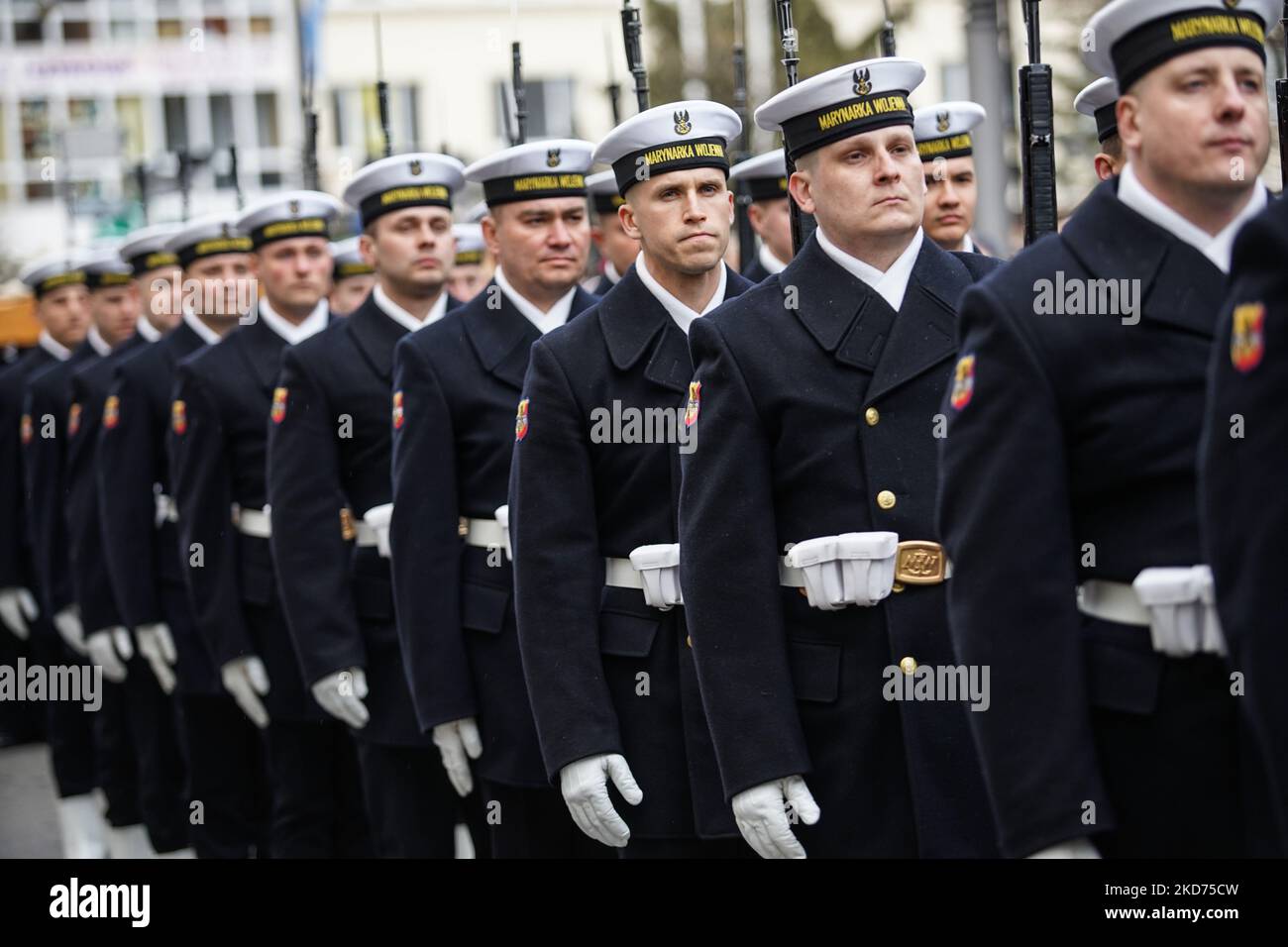 Polish Navay soldiers with the FB Radom MSBS Grot is a modular assault ...
