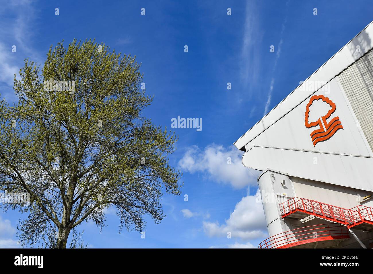Forest logo with tree during the Sky Bet Championship match between ...