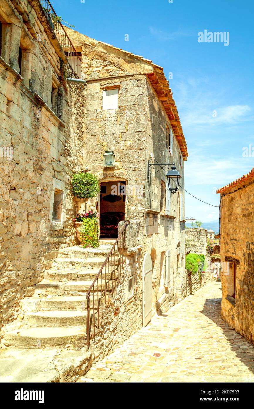 Historical city of Lacoste, Provence, France Stock Photo - Alamy