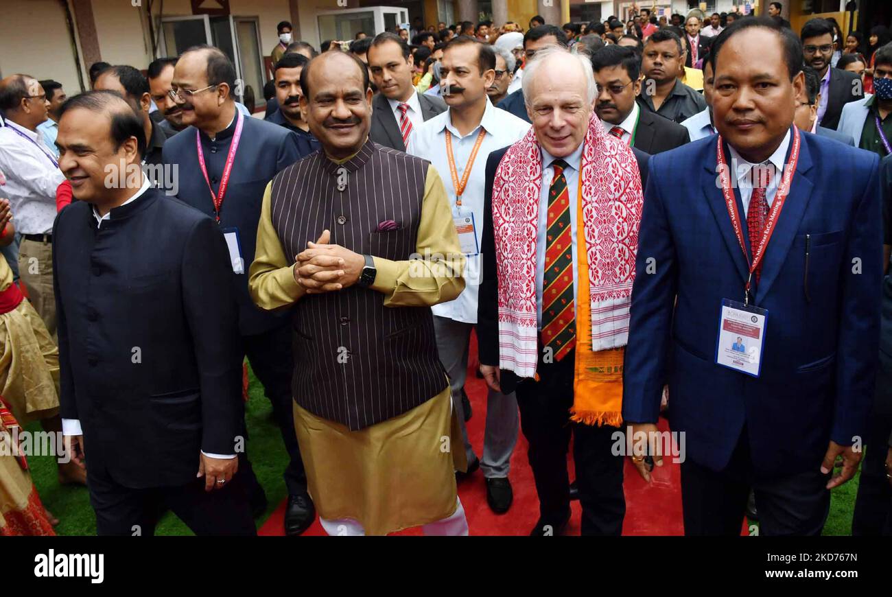 Lok Sabha Speaker Om Birla with Assam Chief Minister Himanta Biswa ...