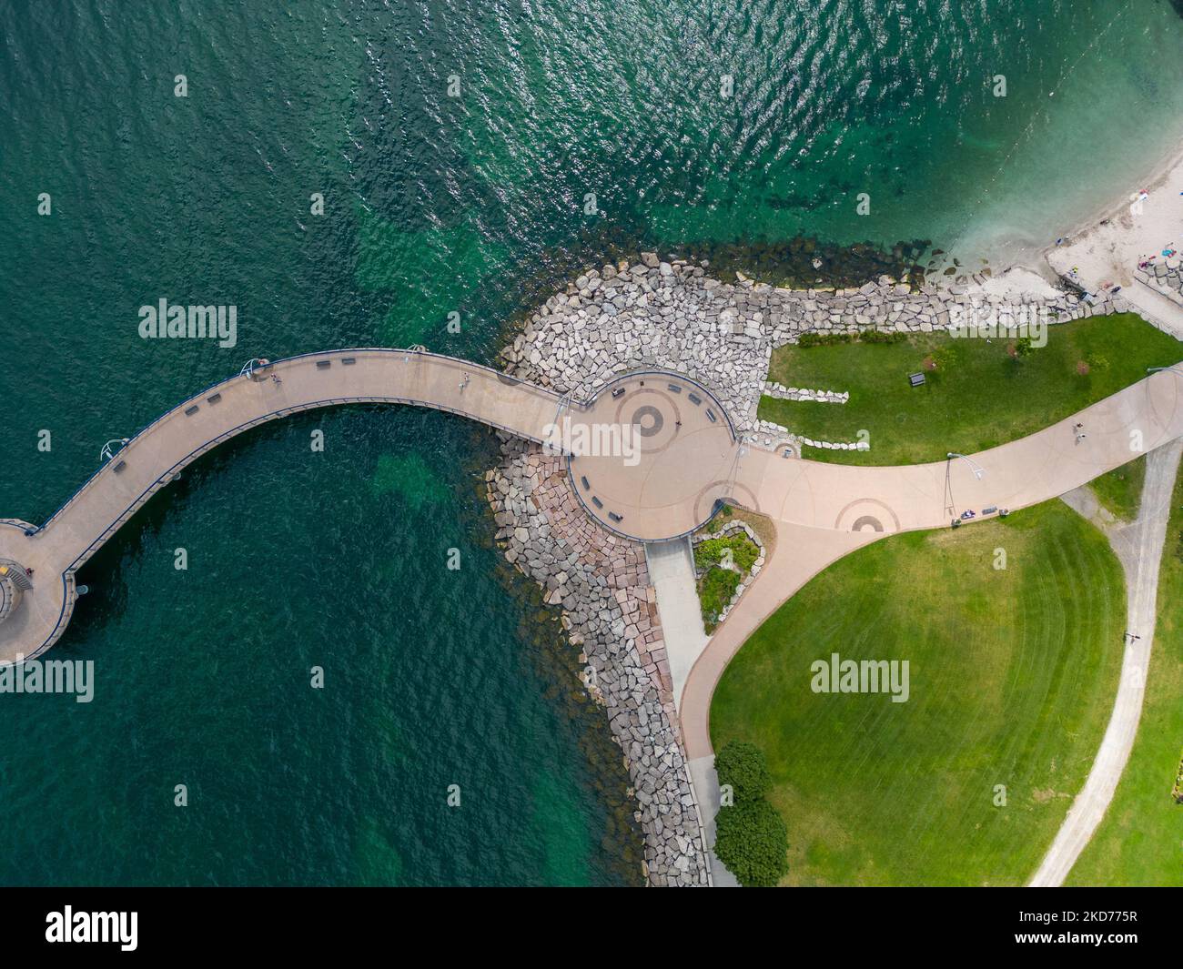 Aerial view breakwater pier hi-res stock photography and images - Alamy