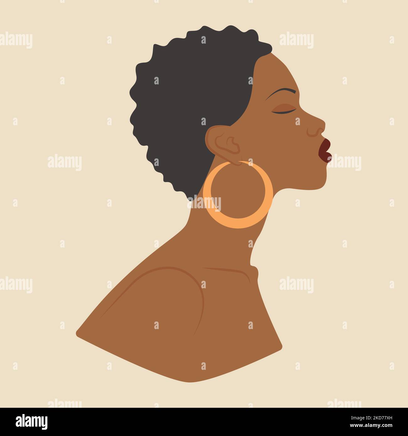 African Woman Drawing