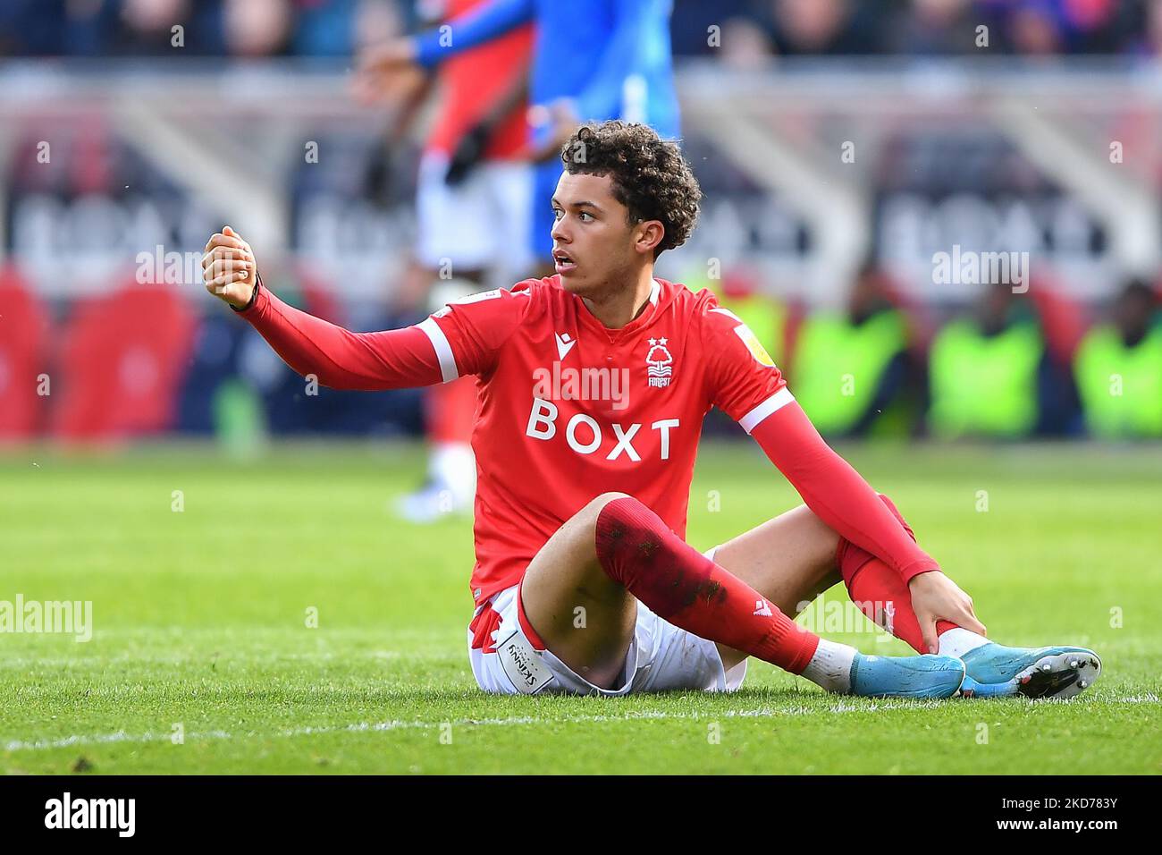 Brennan Johnson of Nottingham Forest gestures during the Sky Bet ... Brennan Johnson of Nottingham Forest gestures during the Sky Bet ...