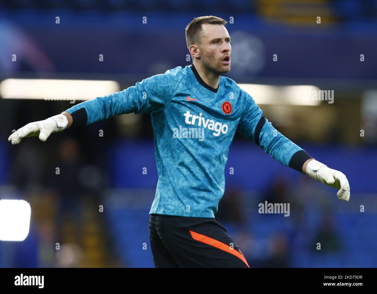 Chelsea's Marcus Bettinelli w during Champions League Quarter-Final ...