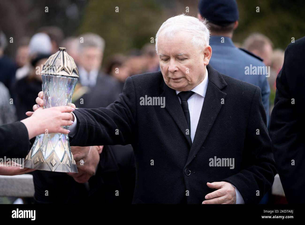 Jaroslaw Kaczynski during the ceremonies commemorating the 12th ...