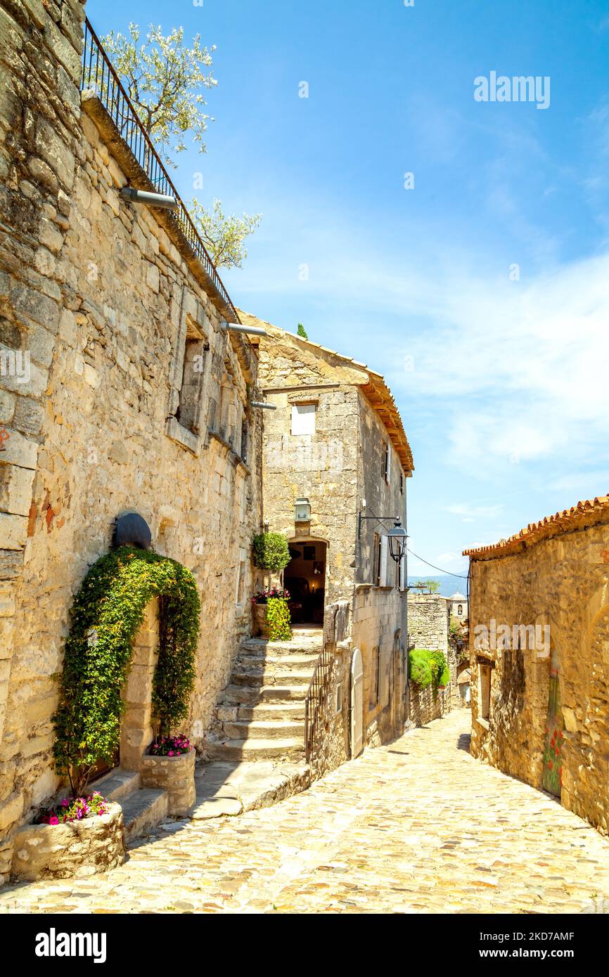 Historical city of Lacoste, Provence, France Stock Photo - Alamy