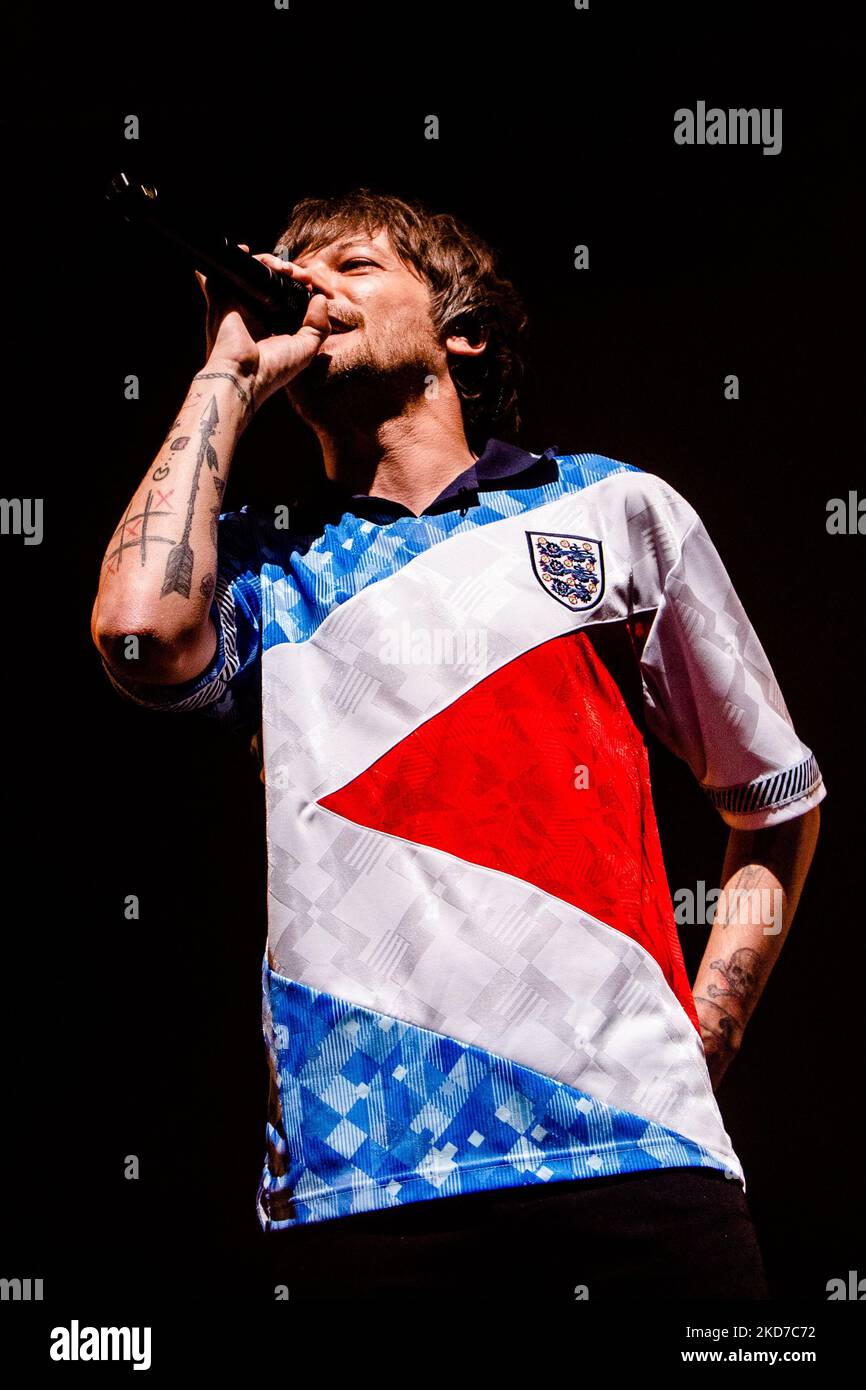 Former One Direction singer Louis Tomlinson performs live at Mediolanum ...