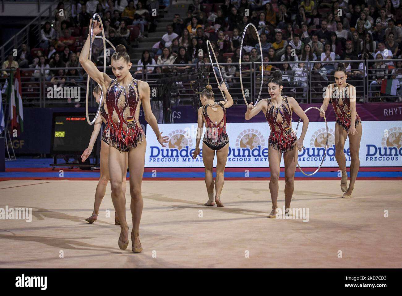 National team of Germany performs at Rhytmic Gymnastics World Cup 2022 ...